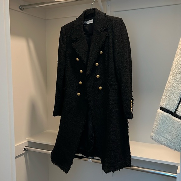 Zara | Jackets & Coats | Zara Black Coat | Poshmark